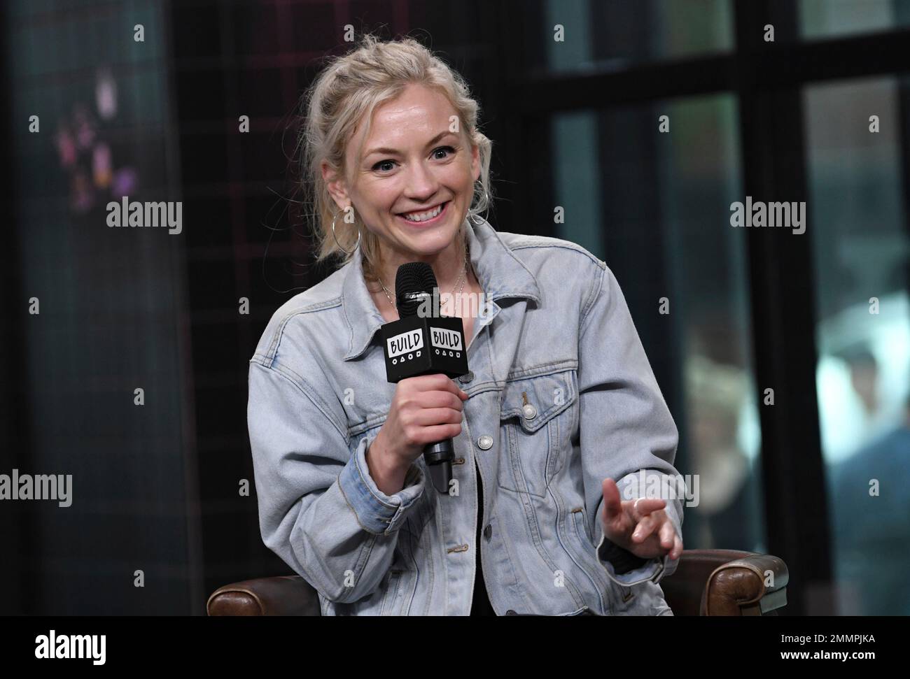 Actress and singer Emily Kinney participates in the BUILD Speaker ...