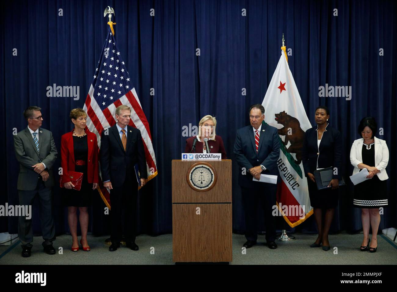 Sacramento County District Attorney Anne Marie Schubert, center ...
