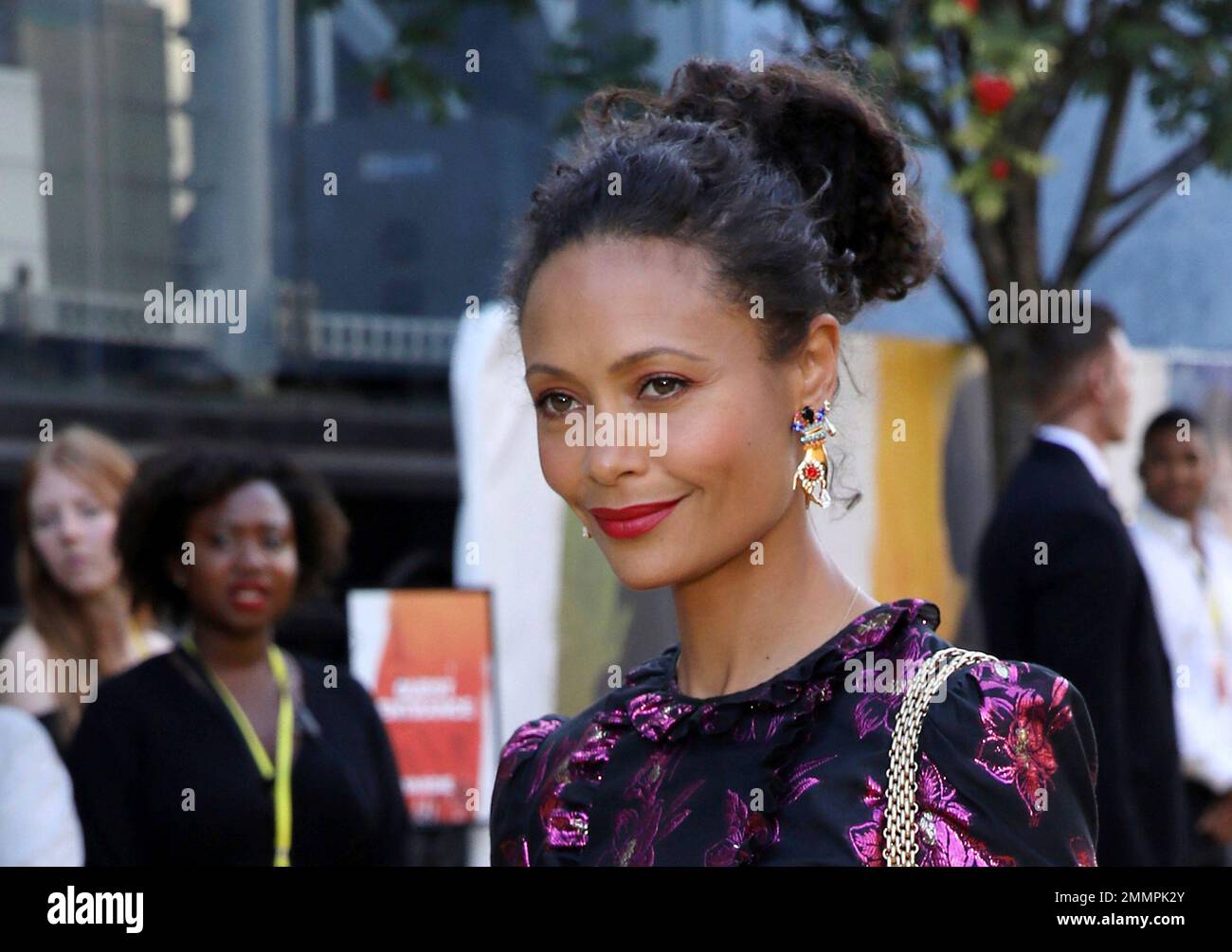 Actress Thandie Newton poses for photographers on arrival at the ...