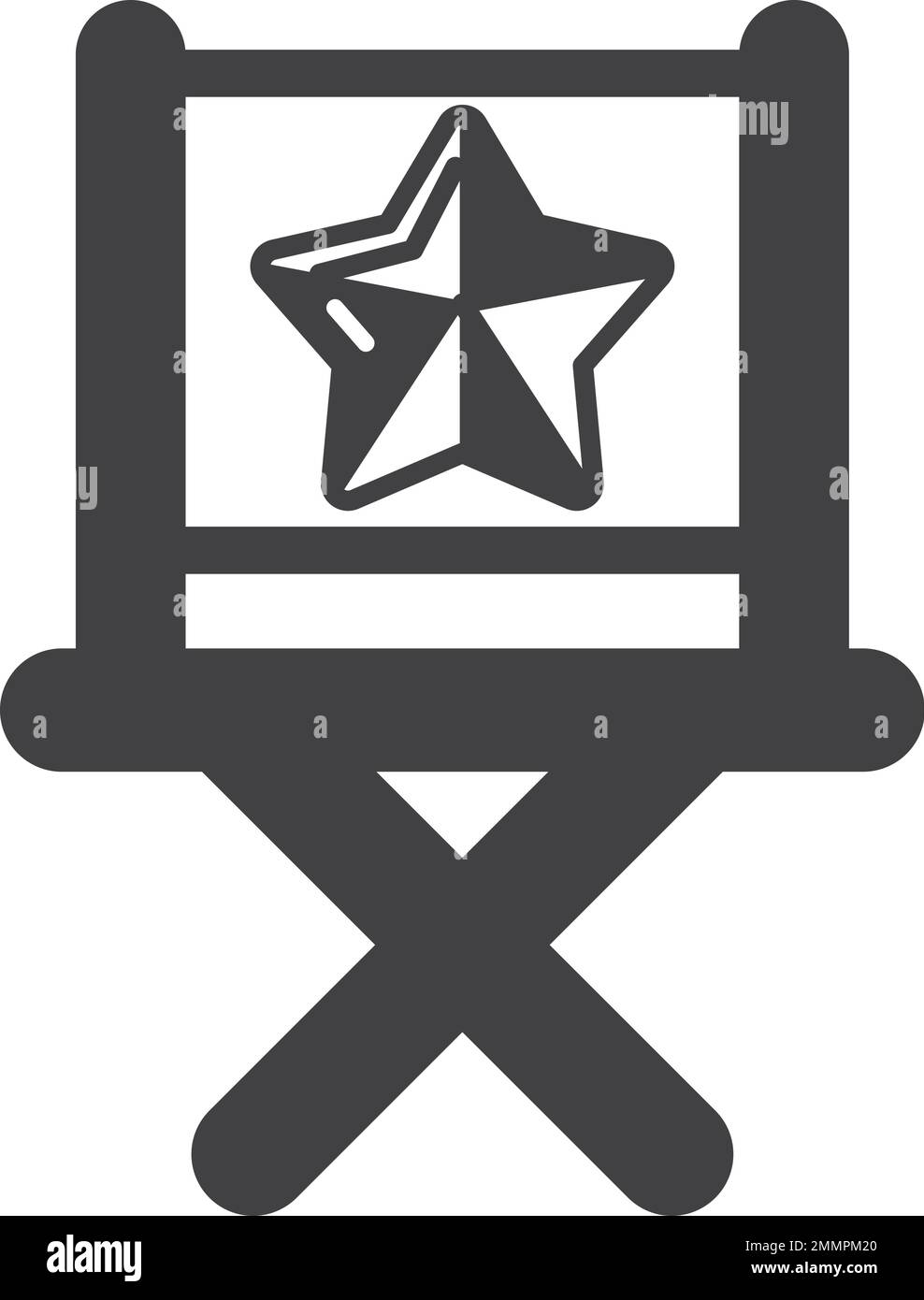 director chair illustration in minimal style isolated on background ...