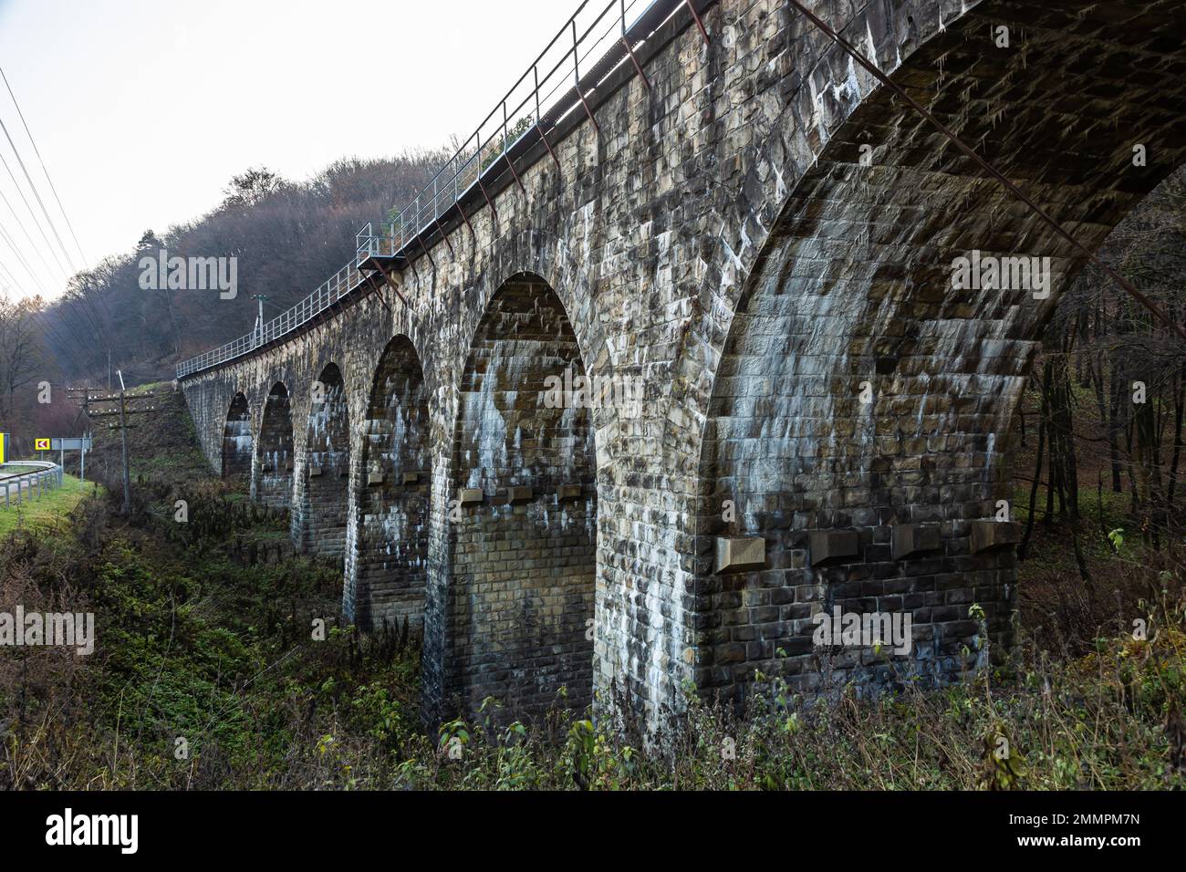 Old stone arched bridge-viaduct, Ternopil region, Ukraine Stock Photo ...