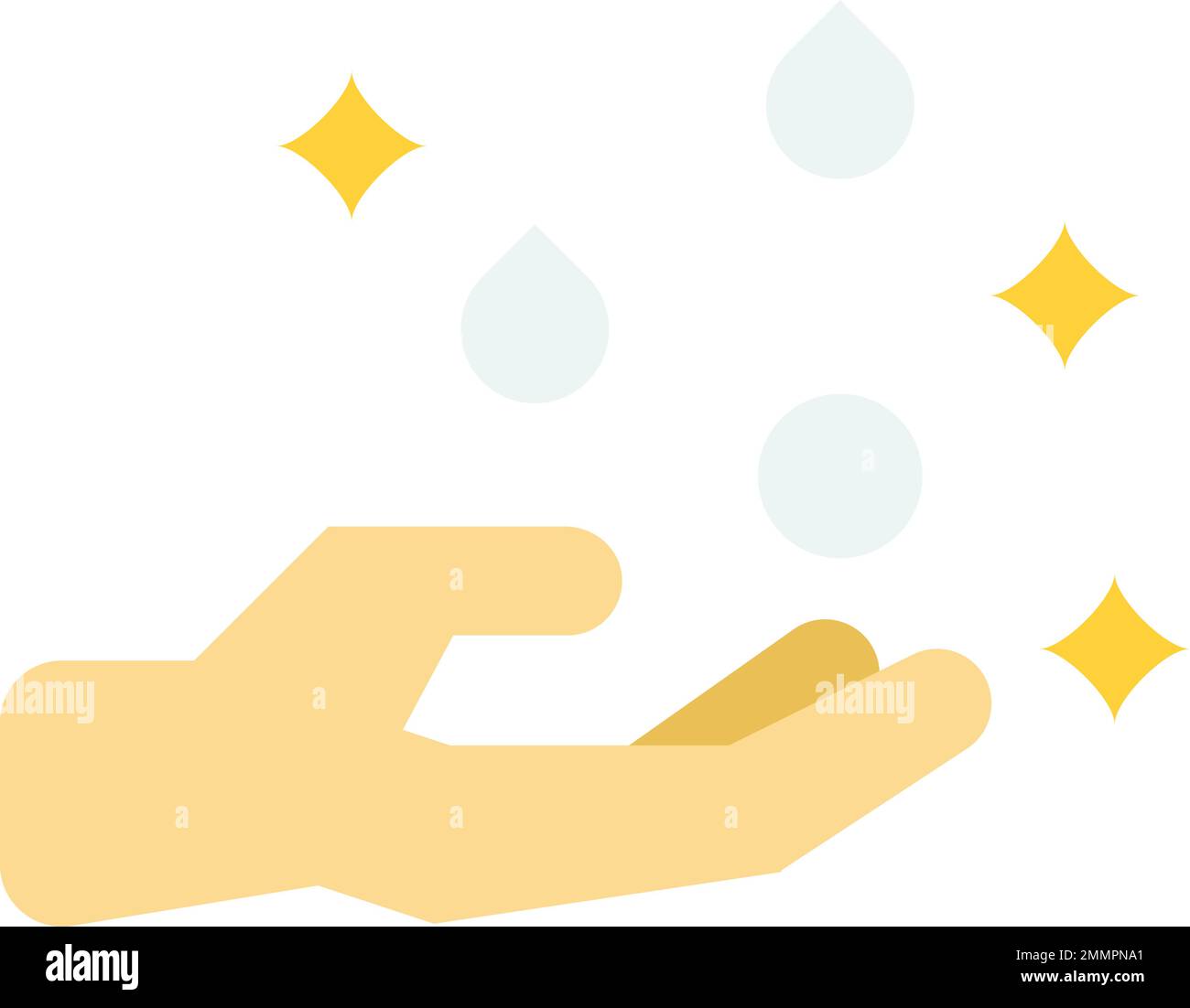 washing hands illustration in minimal style isolated on background ...