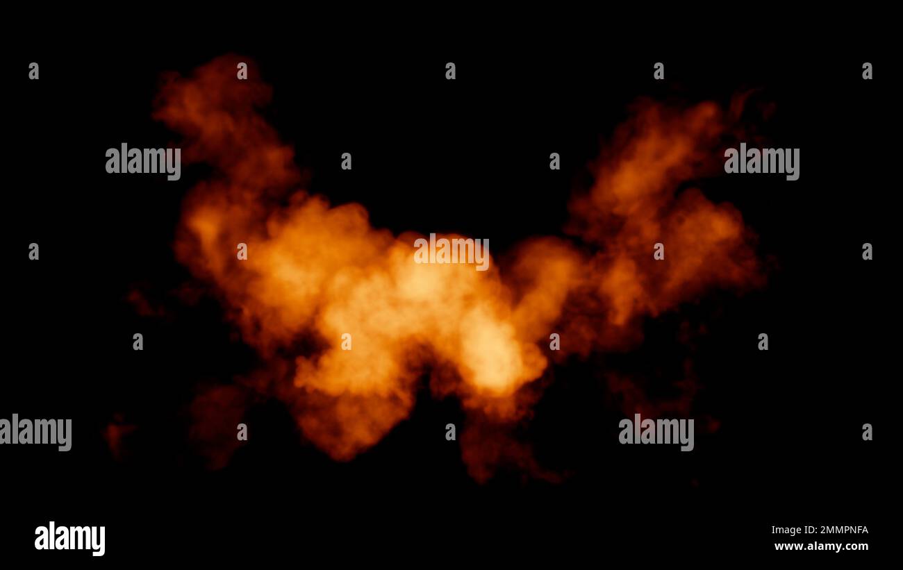 Burning fire burst infernal effect, isolated - object 3D illustration ...