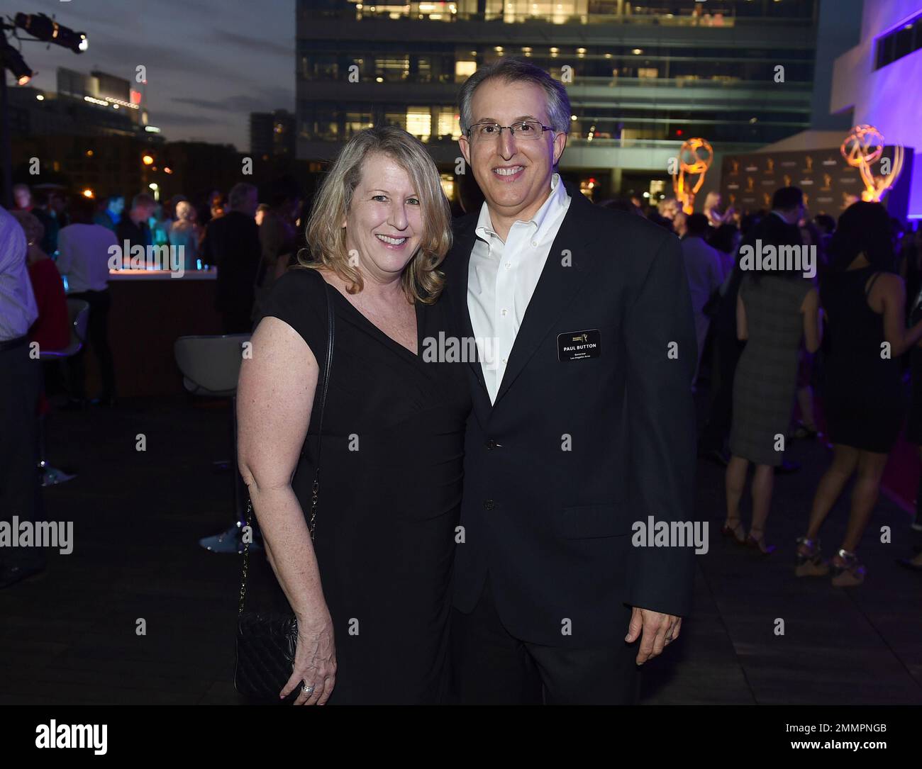 Paul Button, right, and guest attend the Television Academy's 2018 ...