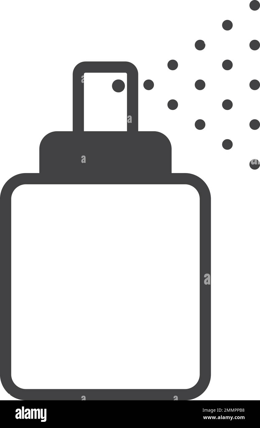 alcohol spray bottle illustration in minimal style isolated on ...