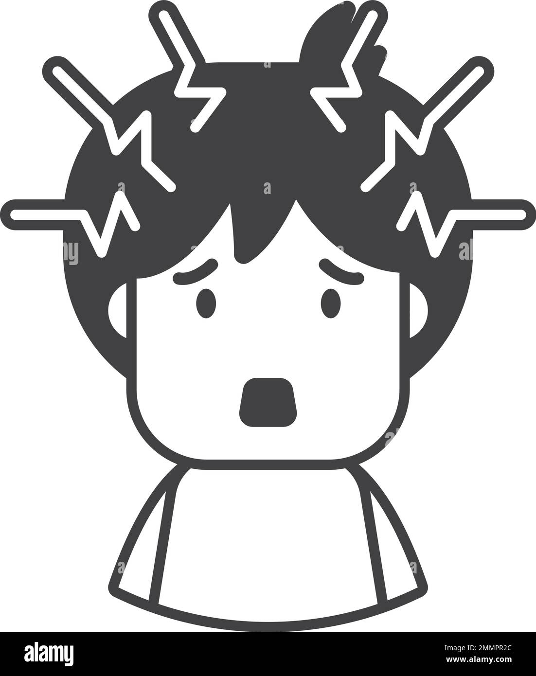 the patient has a fever illustration in minimal style isolated on ...