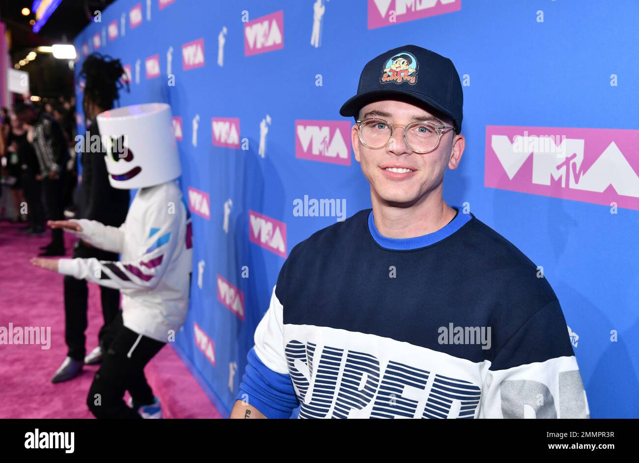 Logic arrives at the MTV Video Music Awards at Radio City Music Hall on ...