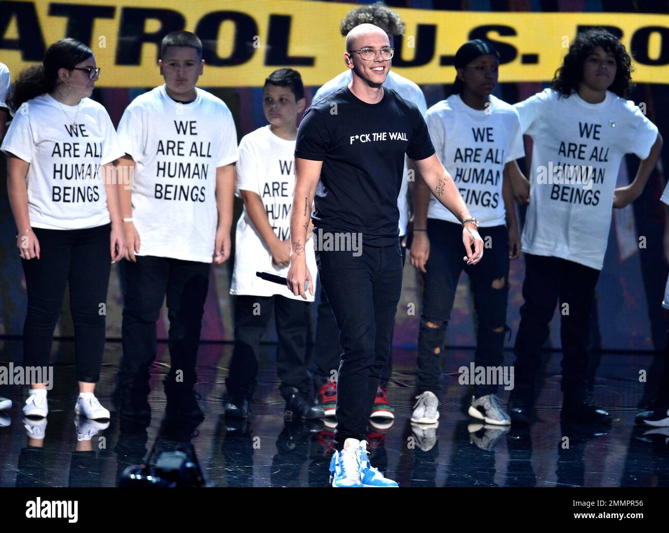 Logic performs "One Day" onstage at the MTV Video Music Awards at Radio ...