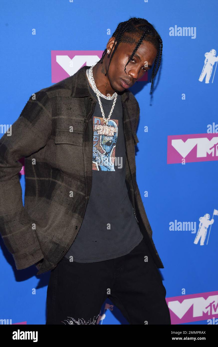 Travis Scott arrives at the MTV Video Music Awards at Radio City Music ...