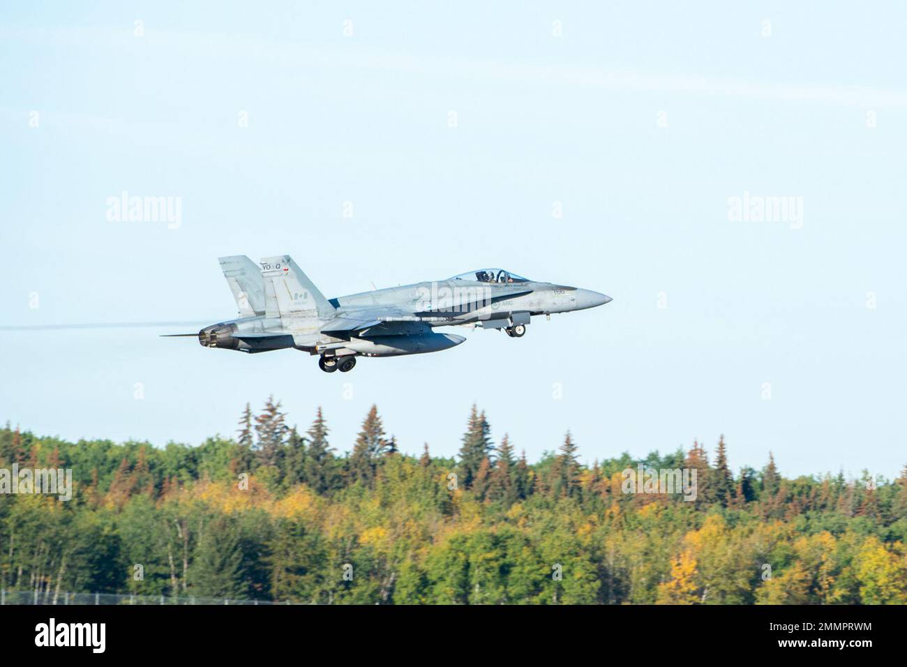 A Royal Canadian Air Force Cf-188 Hornet takes off from 4 Wing on ...