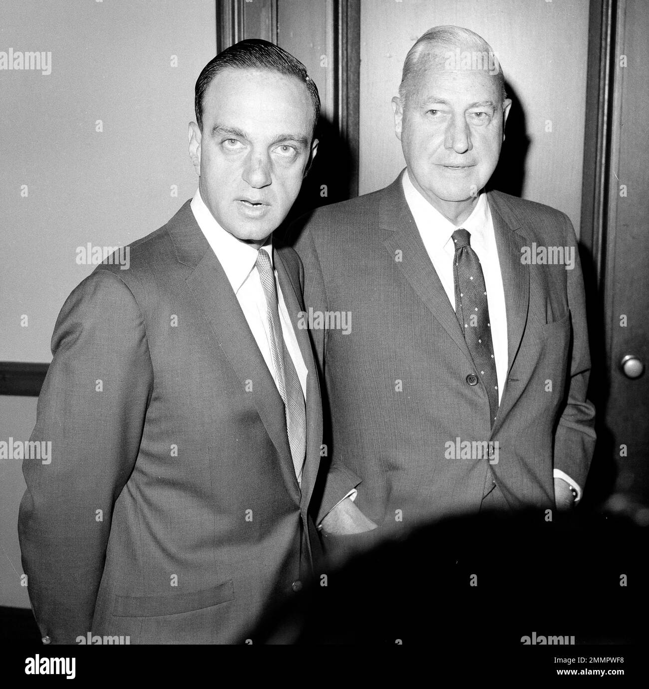 Roy Cohn, left, and his counsel Frank G. Raichle, are shown in an ...