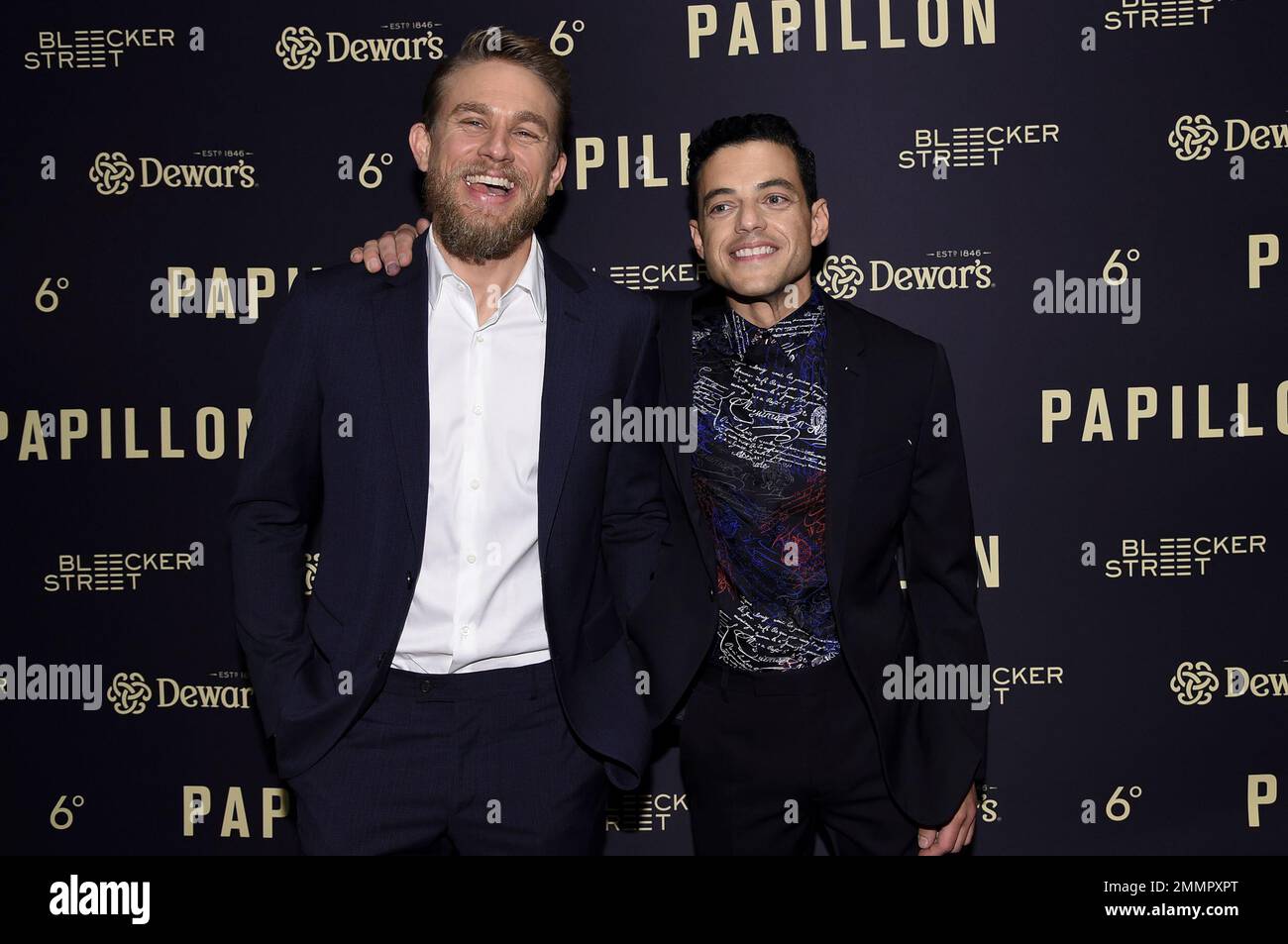 Charlie Hunnam, left, and Rami Malek attend a special screening of ...