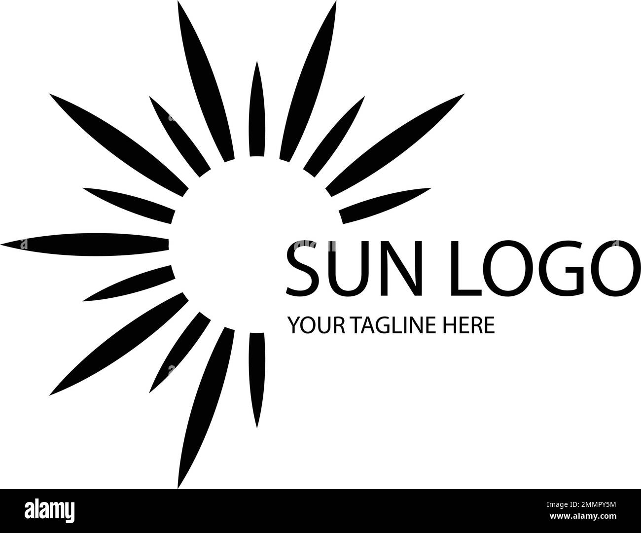 Sun logo Black and White Stock Photos & Images - Alamy