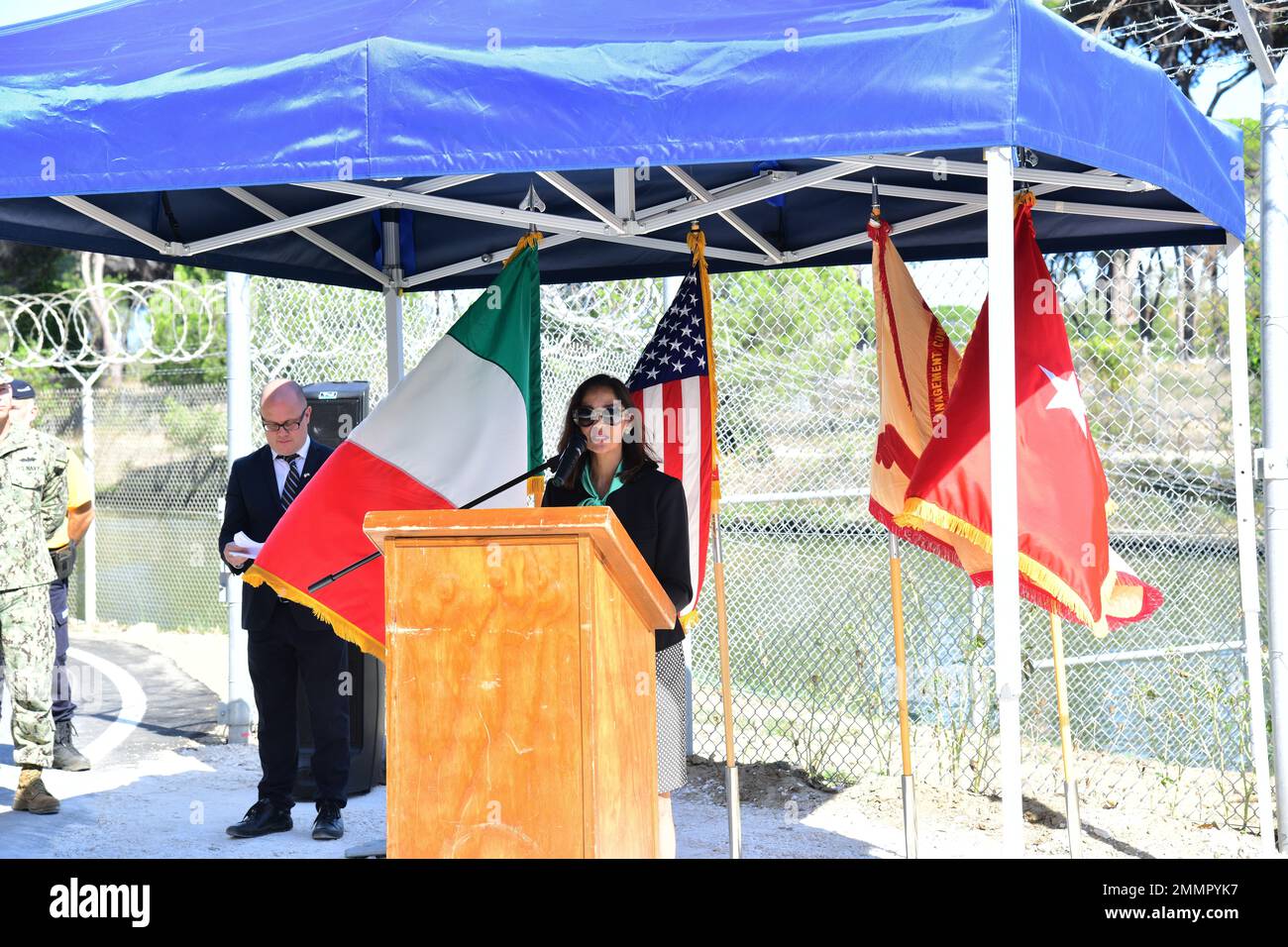 U.S. Consul General in Florence Ragini Gupta, gives a speech during the ...