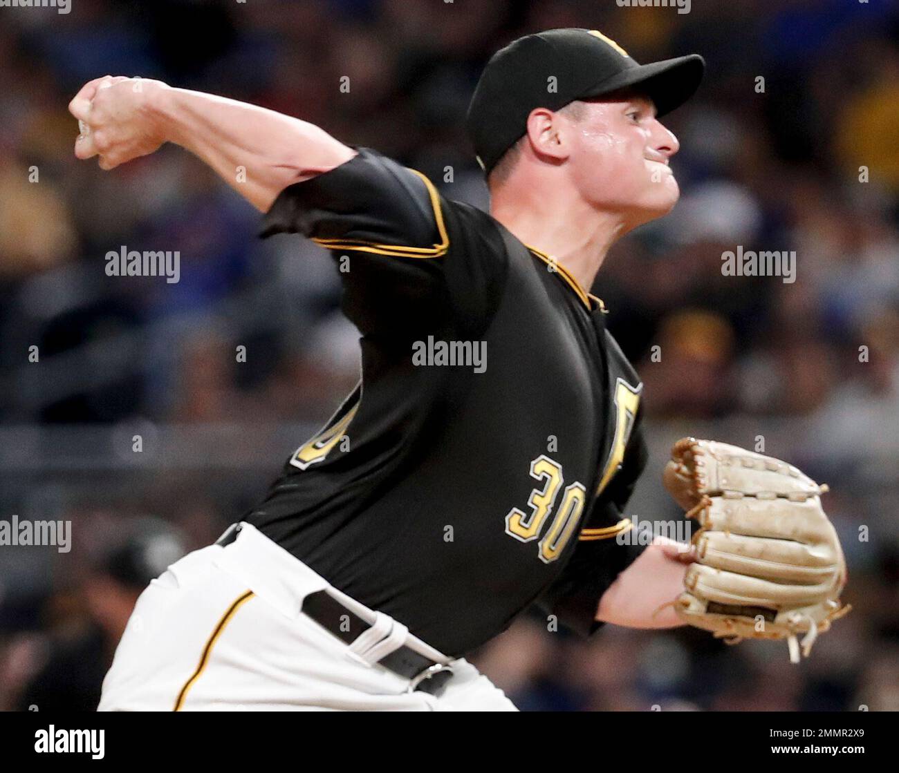 Pittsburgh Pirates relief pitcher Kyle Crick throws against the Chicago ...