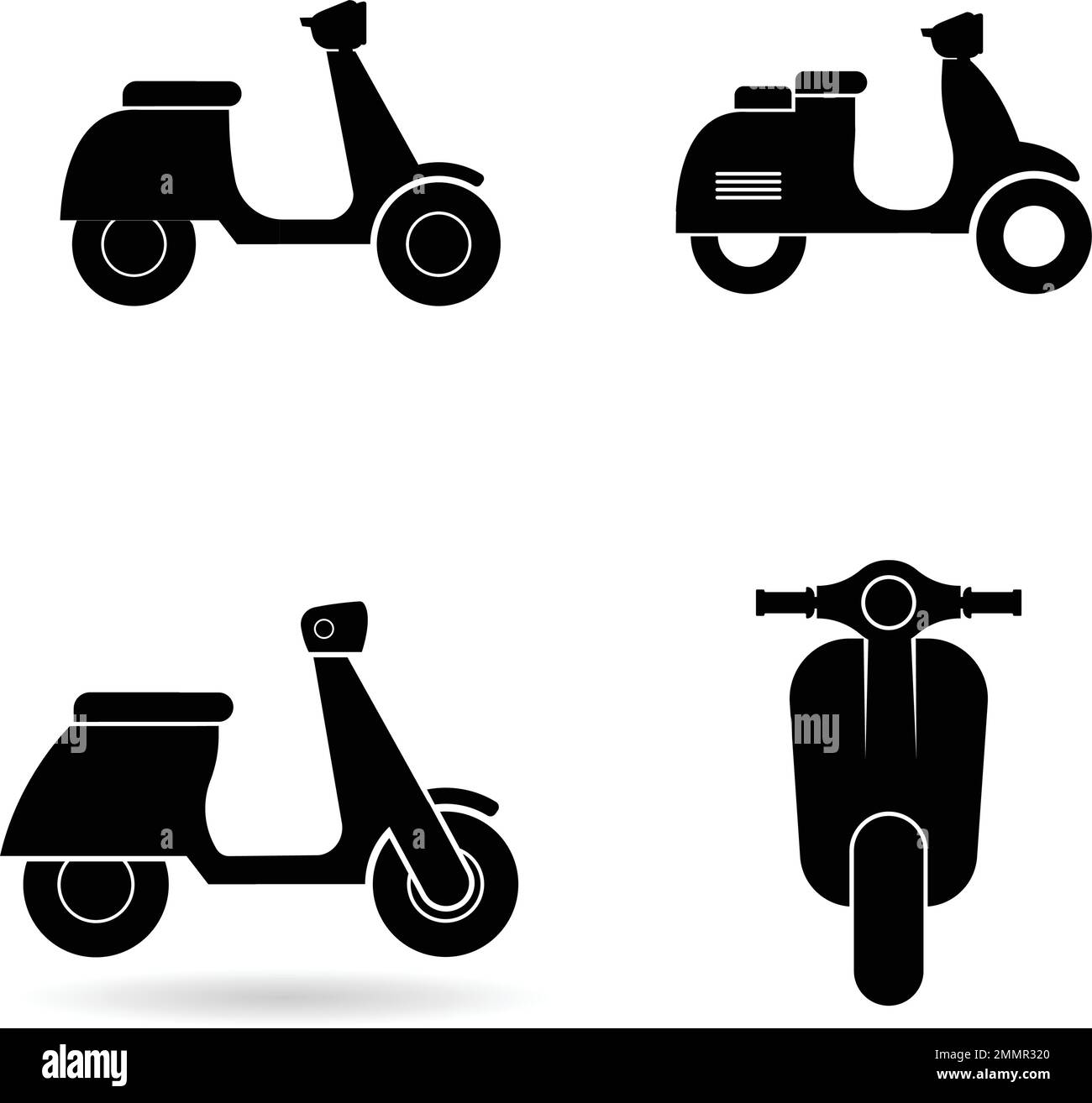 Scooter icon vector, filled flat sign, solid pictogram isolated on ...