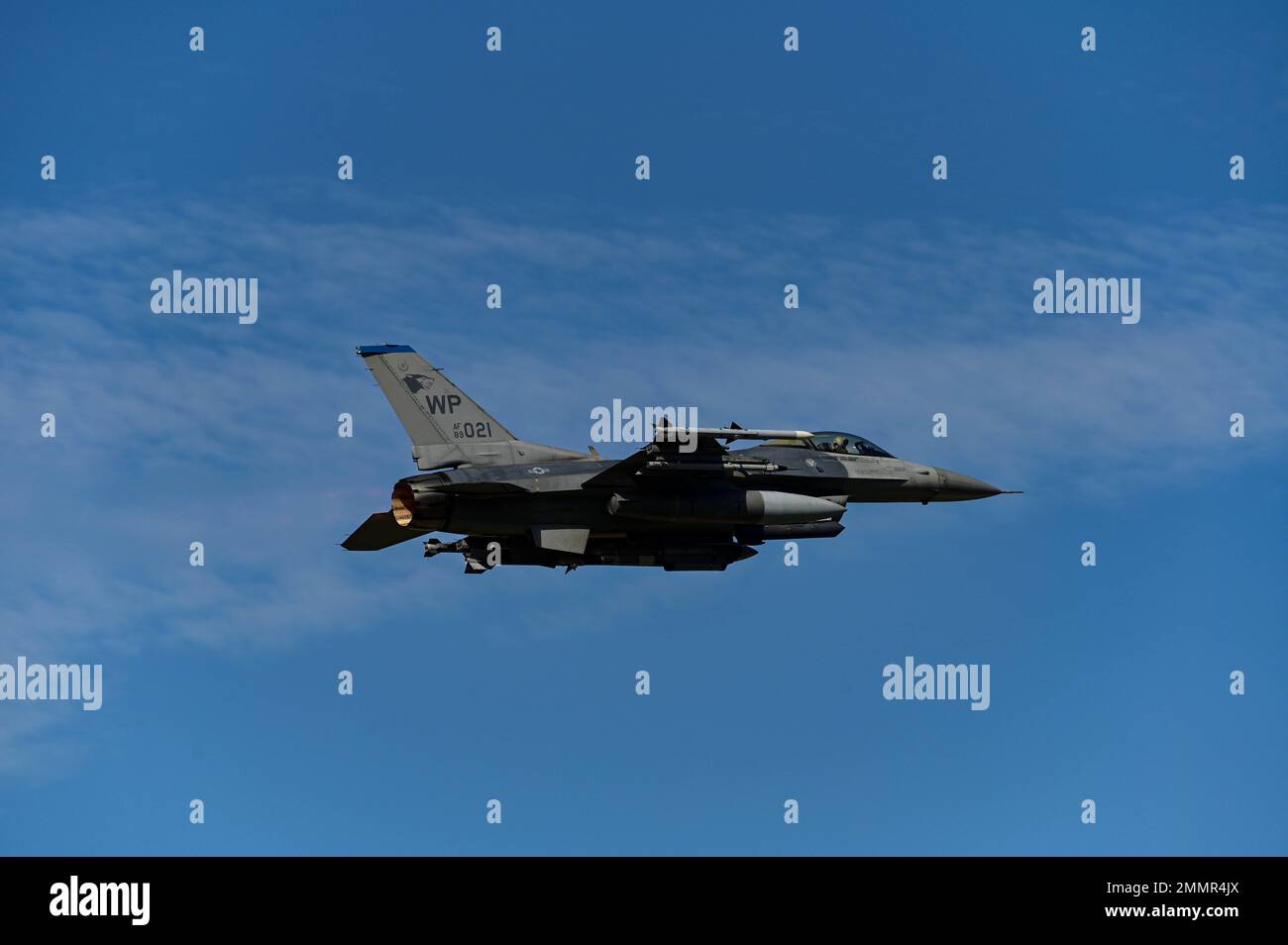 A U.S. Air Force F-16 Fighting Falcon assigned to the 8th Fighter Wing ...