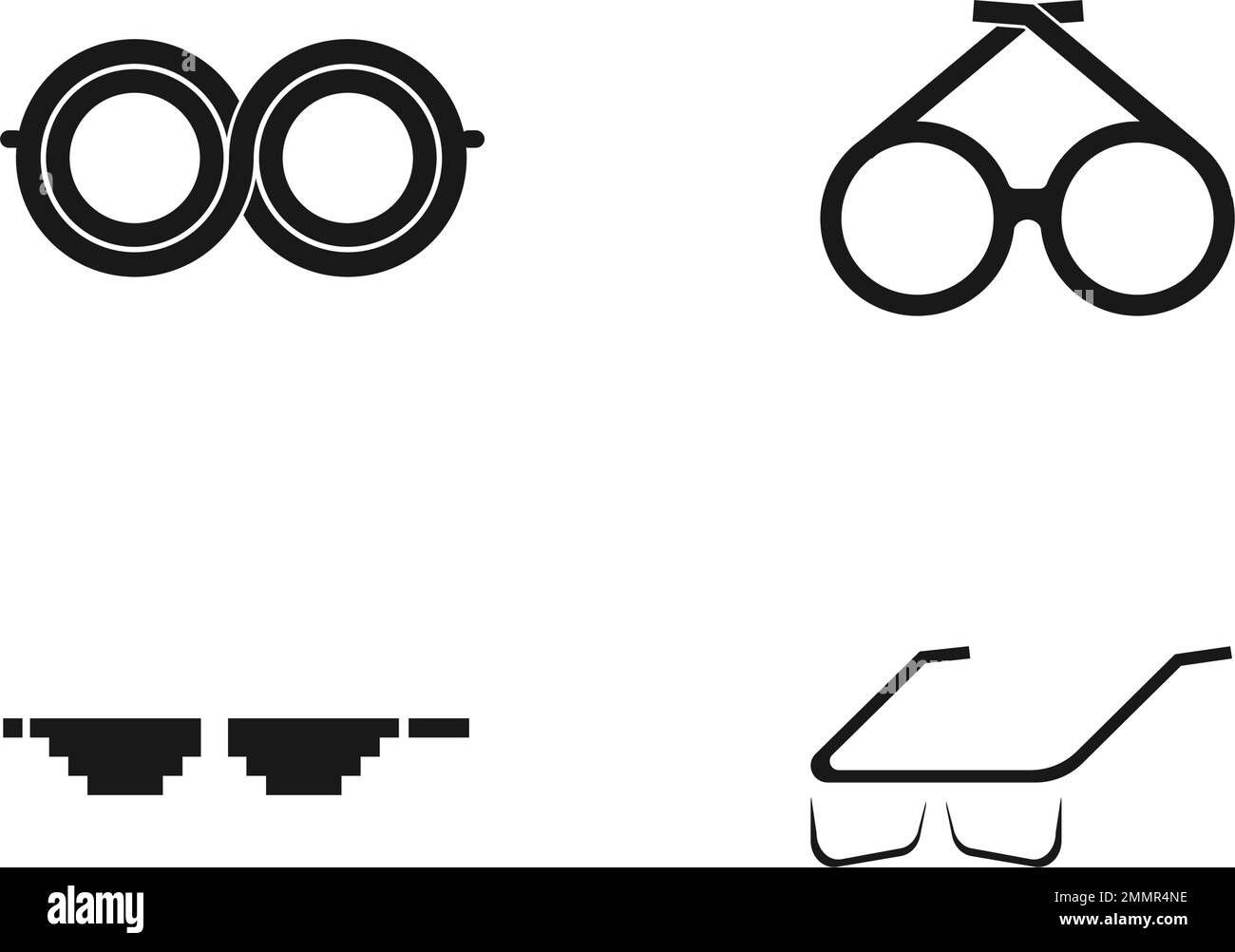 glasses logo stock vektor template Stock Vector Image & Art - Alamy