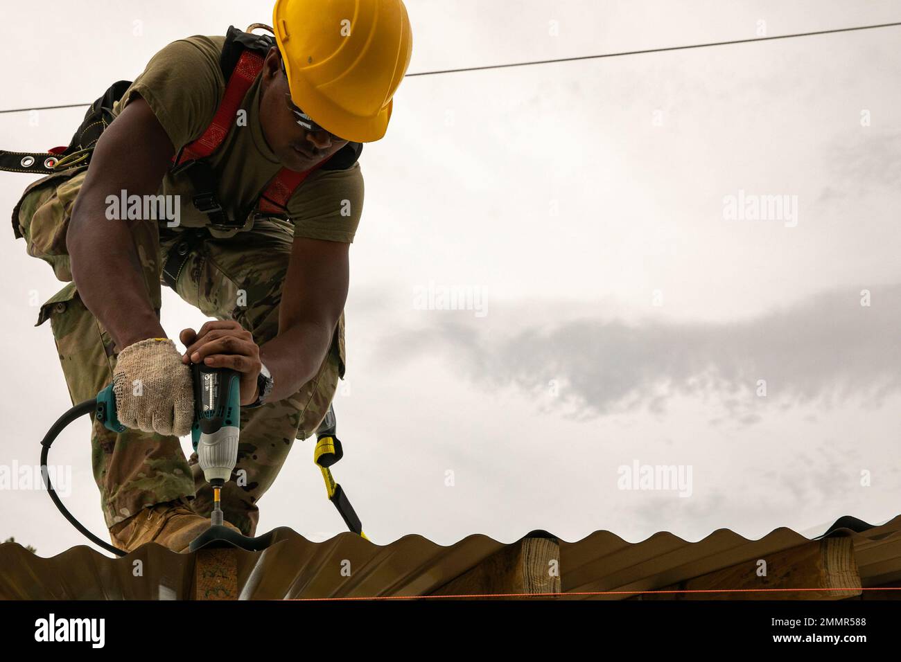 U.S. Army Spc. Masen Imetengel, an electrician with 1st Platoon, 797th ...