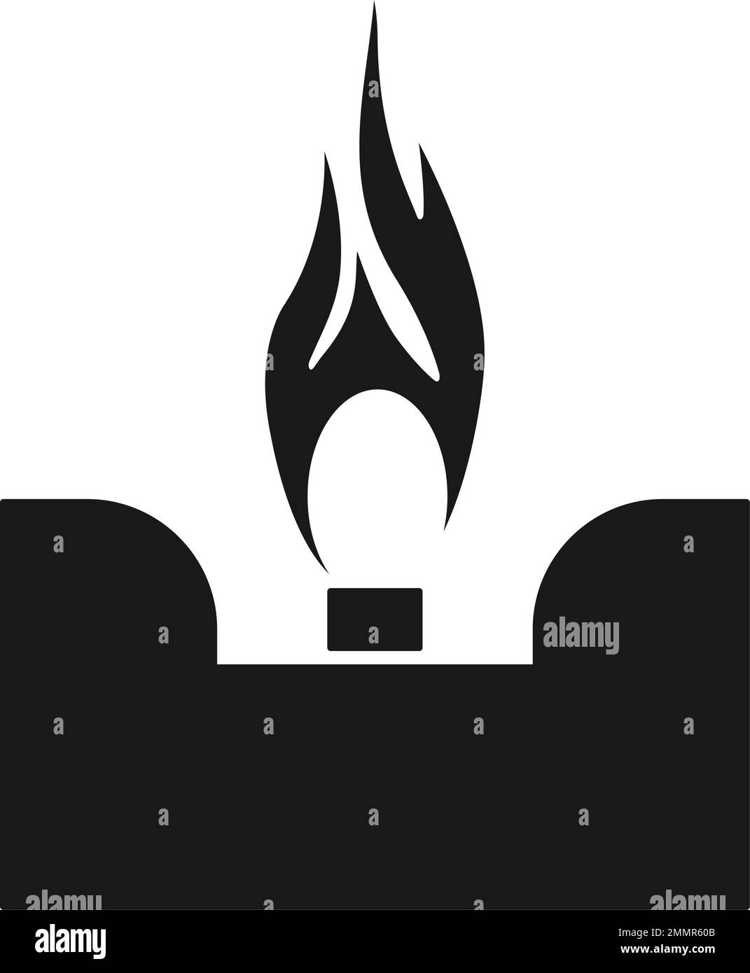 Blue gas fire kitchen stove Black and White Stock Photos & Images - Alamy