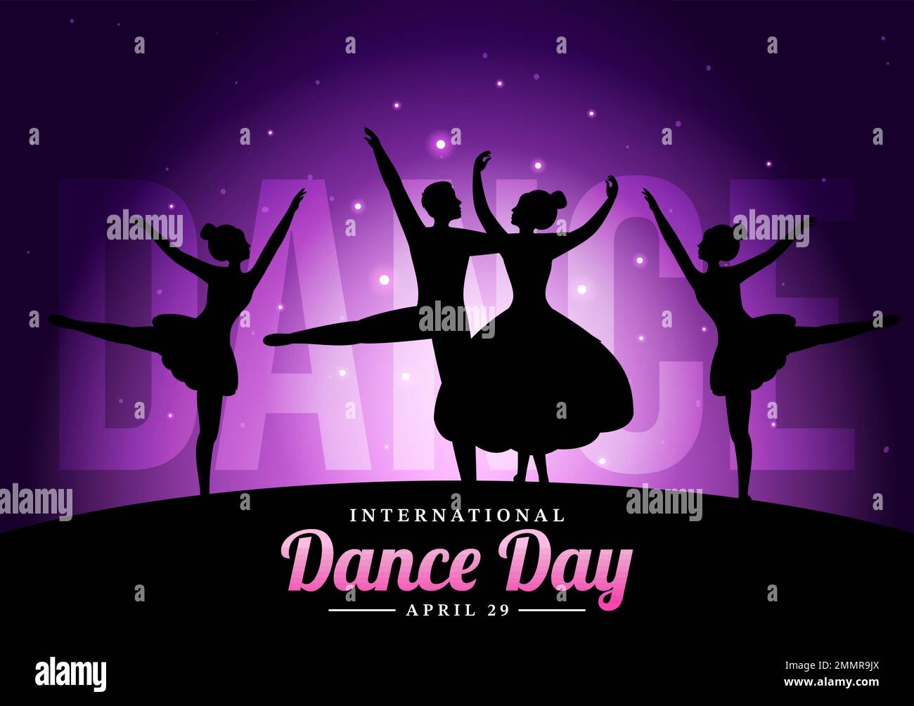 International Dance Day Illustration with Professional Dancing ...