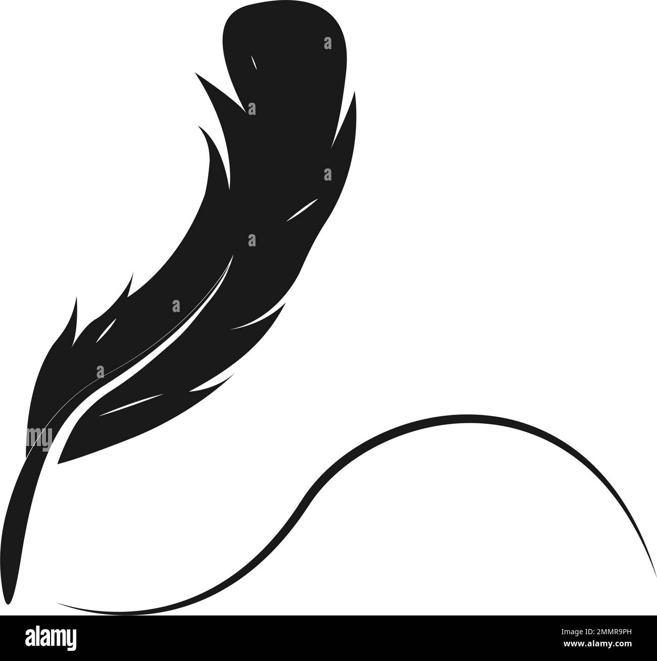 feather pen logo vektor template Stock Vector Image & Art - Alamy