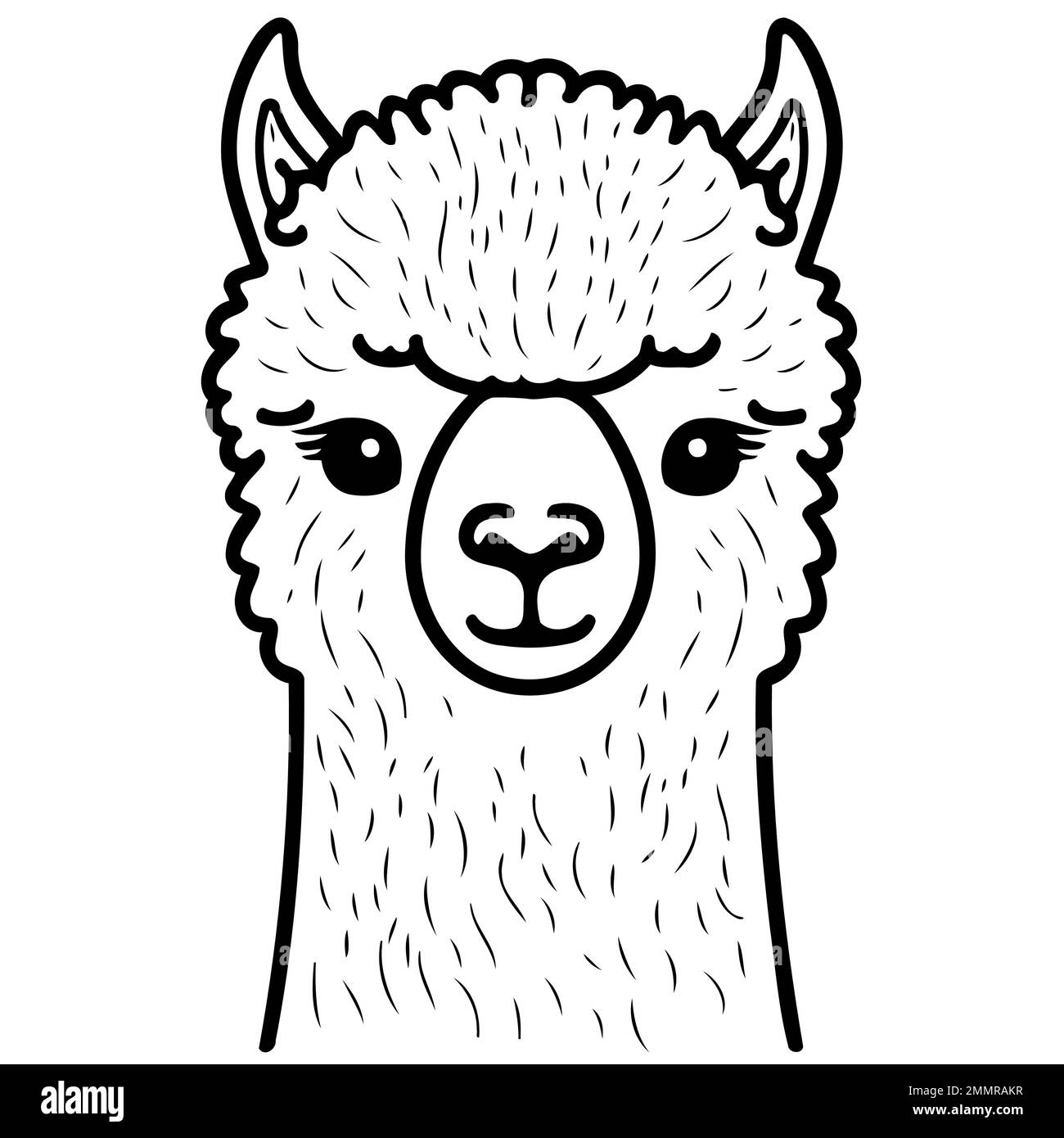 Alpaca Head Outline