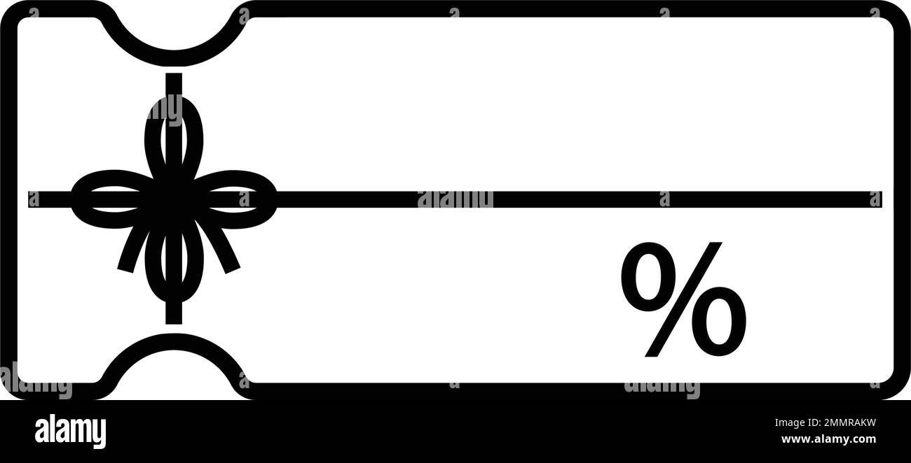Shop voucher icon outline Cut Out Stock Images & Pictures - Alamy