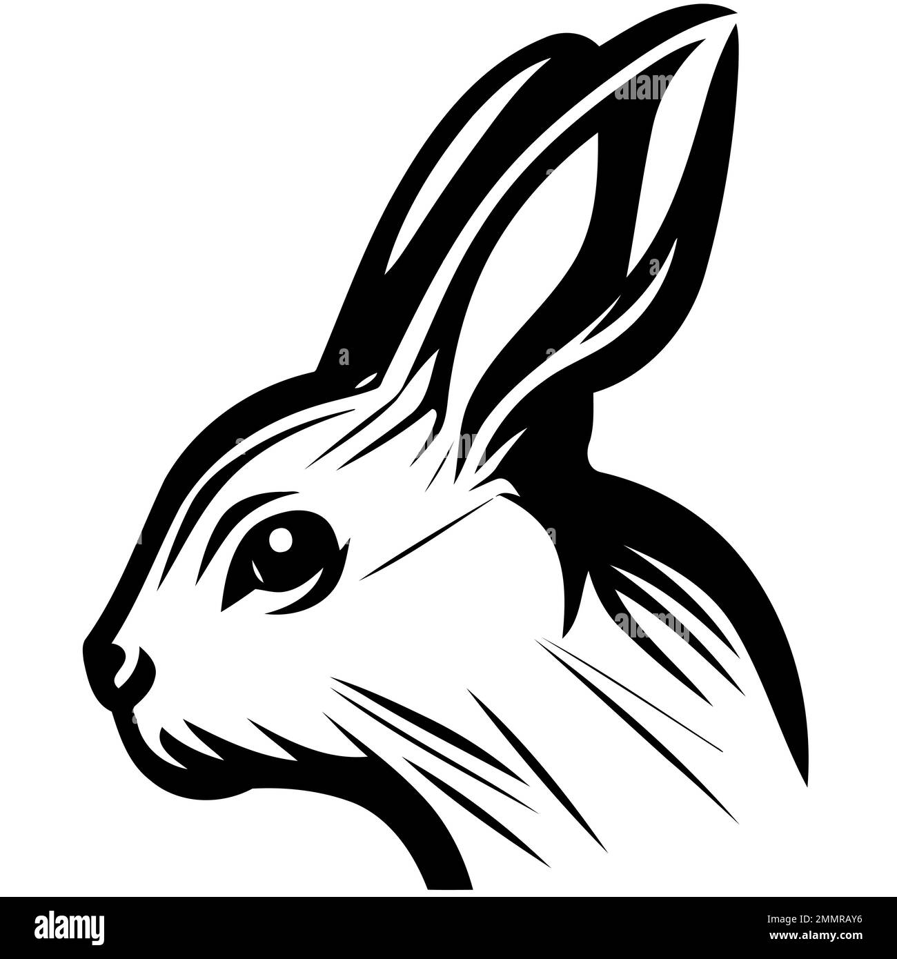 Bunny rabbit mammal animal head vector illustration Stock Vector Image ...