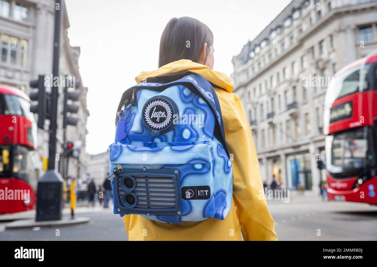 EDITORIAL USE ONLY Eleanor Wood, 12, models her winning design from the ...