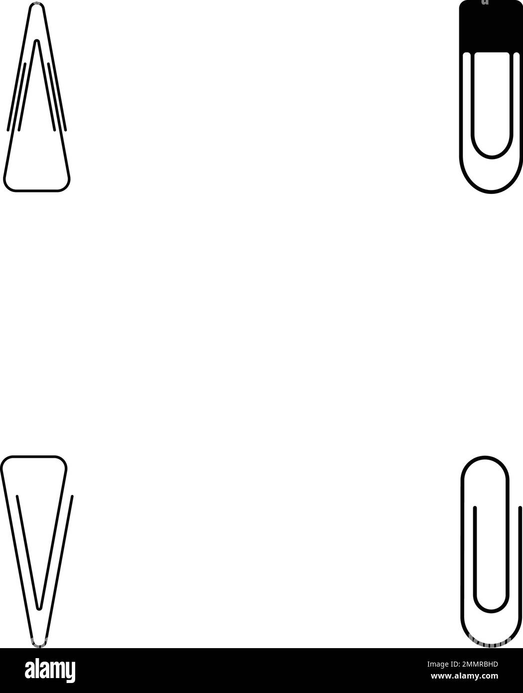 Paperclip outline Stock Vector Images - Alamy