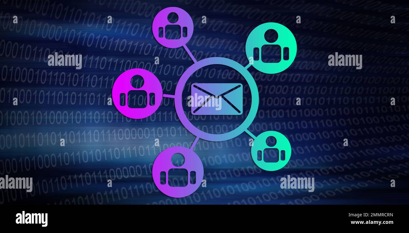 Illustration of an email marketing concept Stock Photo - Alamy
