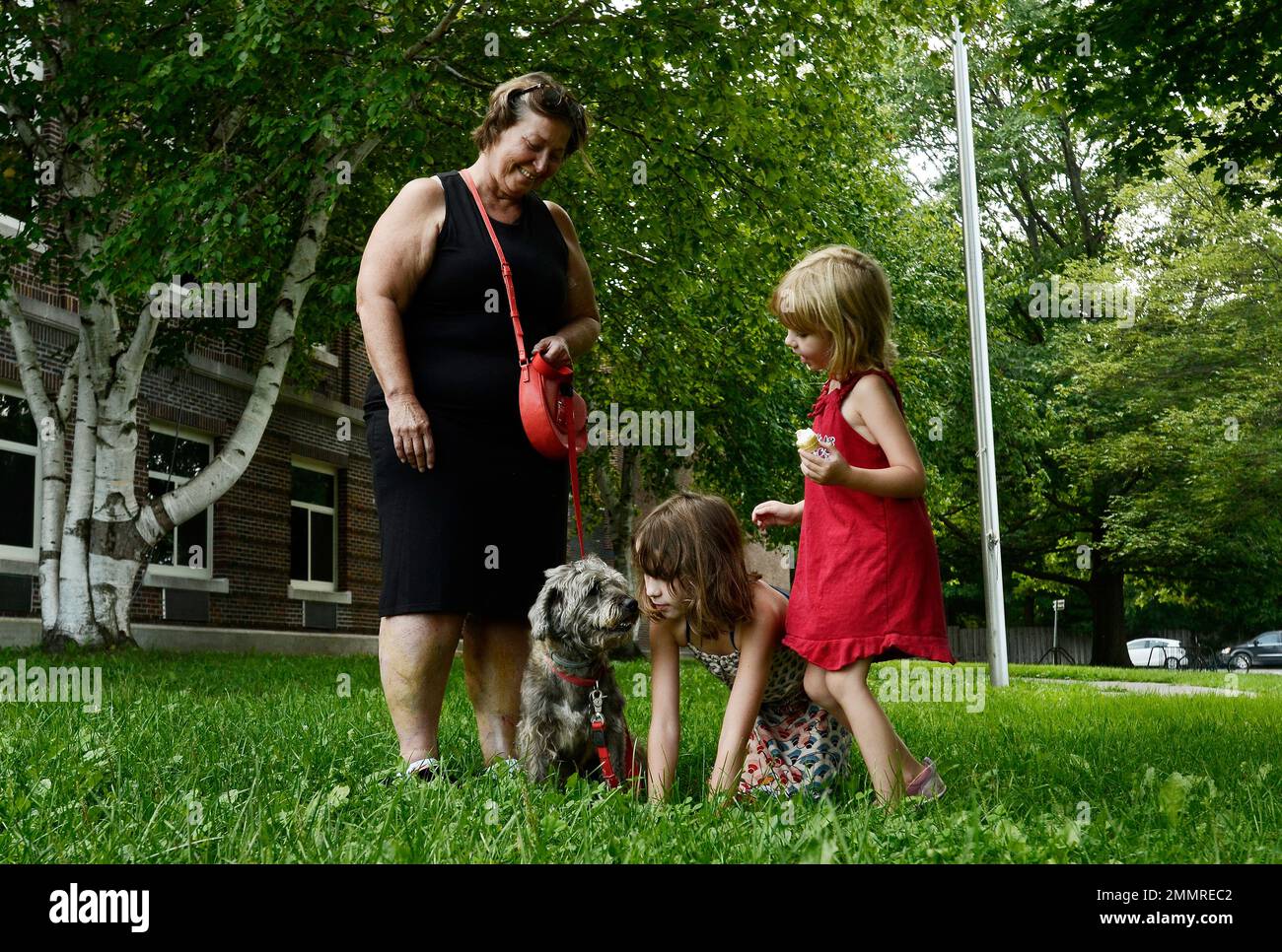 Rene Halligan, left, and her grandchildren, June Taylor, 7 center, and ...