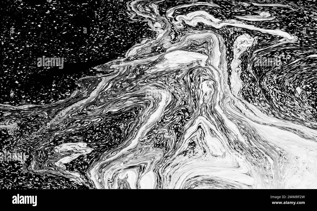 Abstract image of swirling water creating a soft looking black and ...