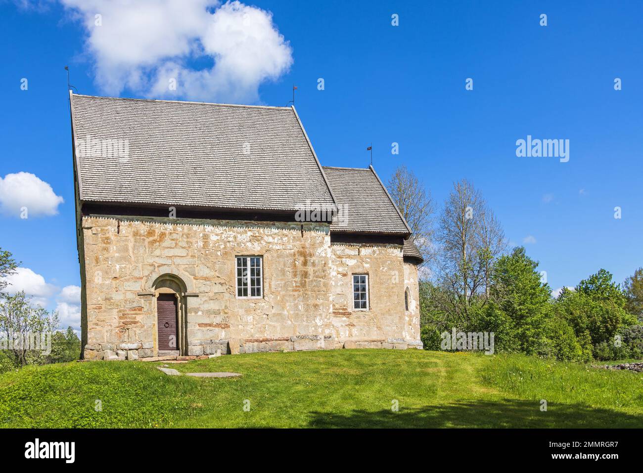 Old medieval church from the 12th century Stock Photo - Alamy