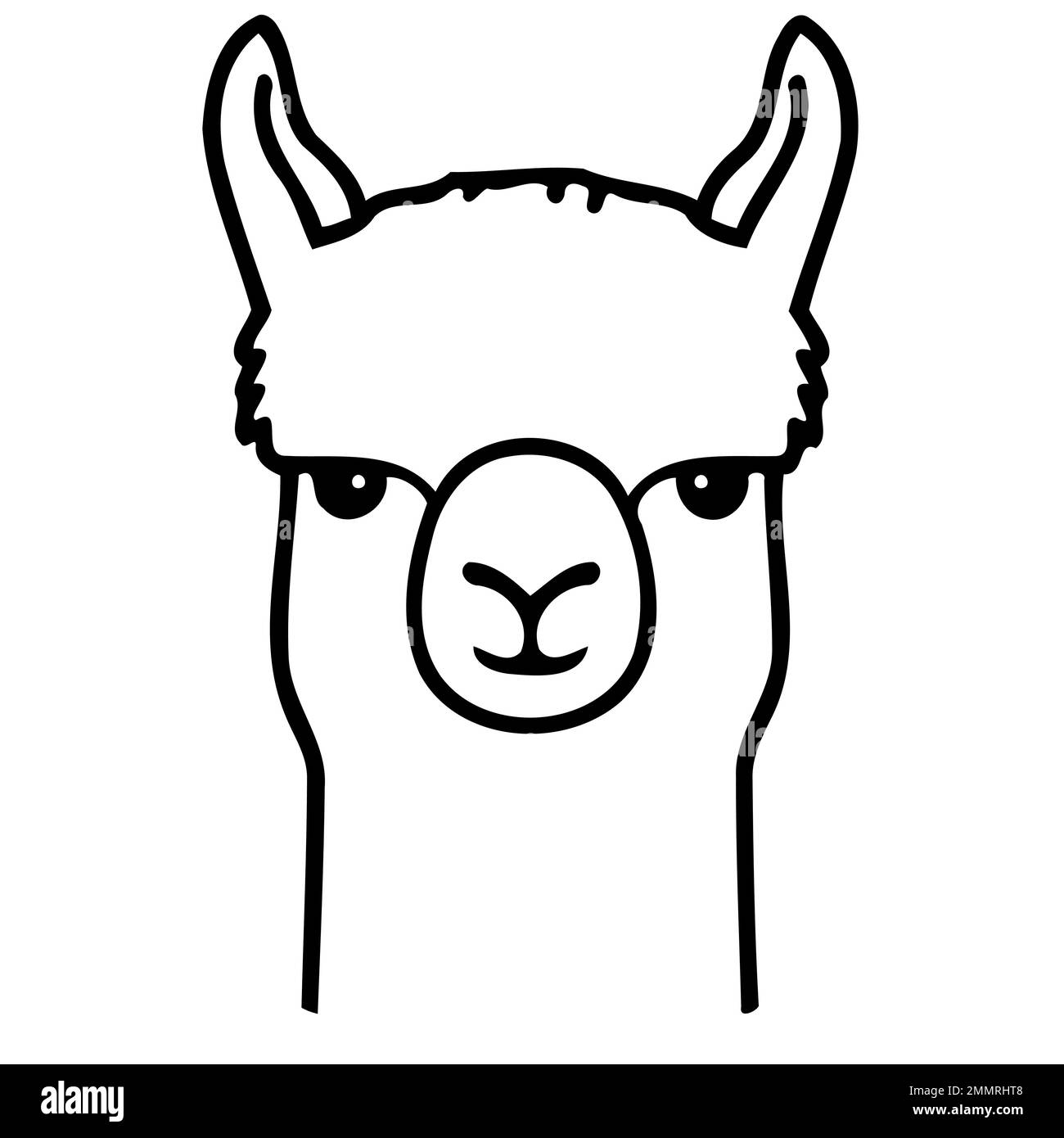 Alpaca Head Outline