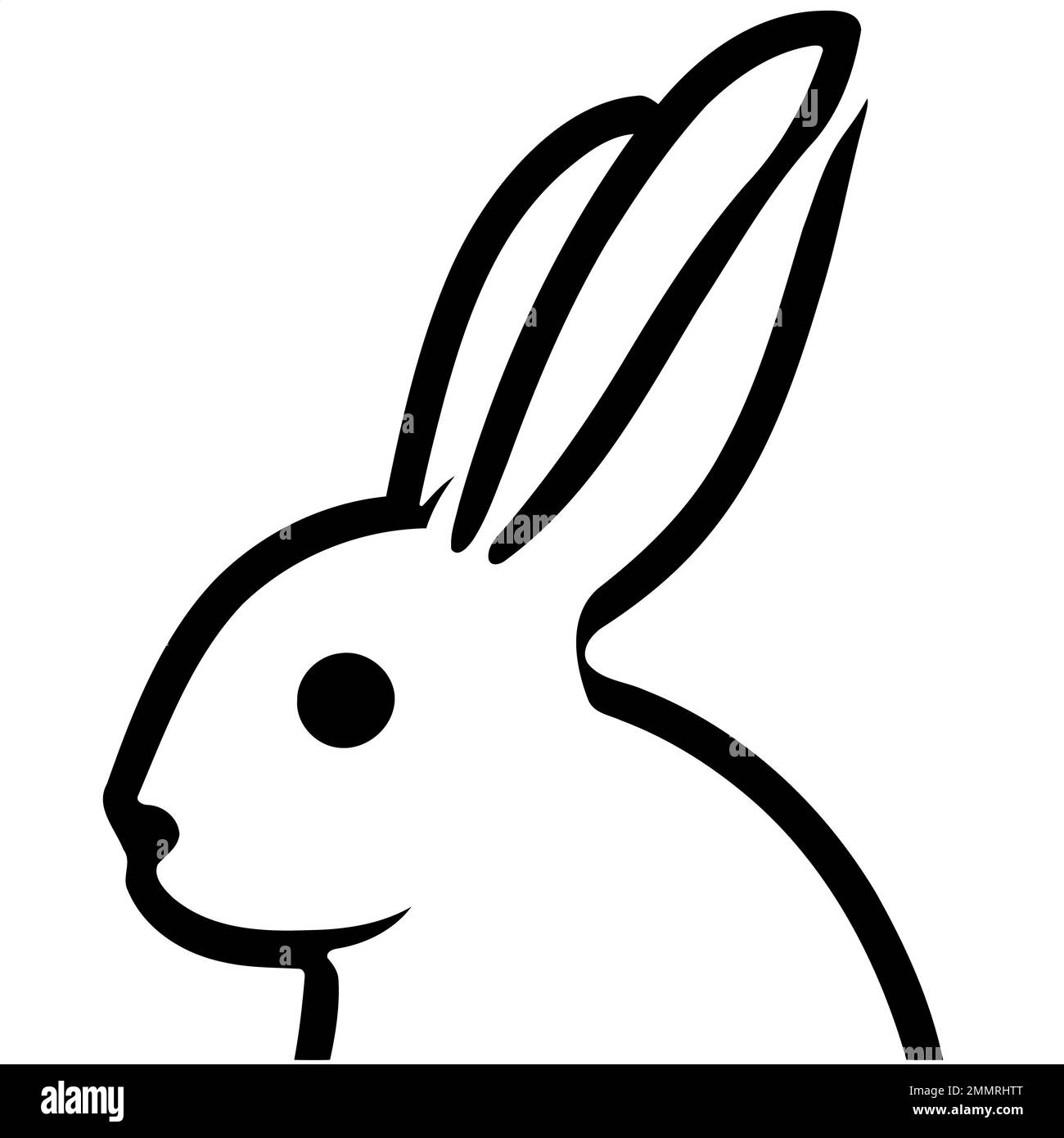 Bunny rabbit mammal animal head vector illustration Stock Vector Image ...