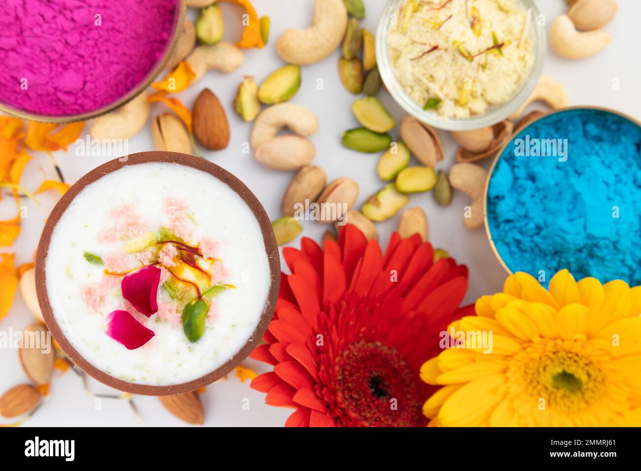 Kesar Badam Thandai Prepared With Fennel Seeds, Dry Fruits, Cardamom ...