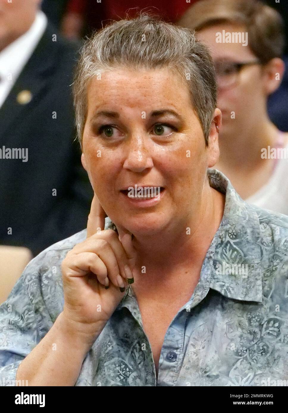 Amie Schofield speaks during a hearing at the Utah State Capitol ...