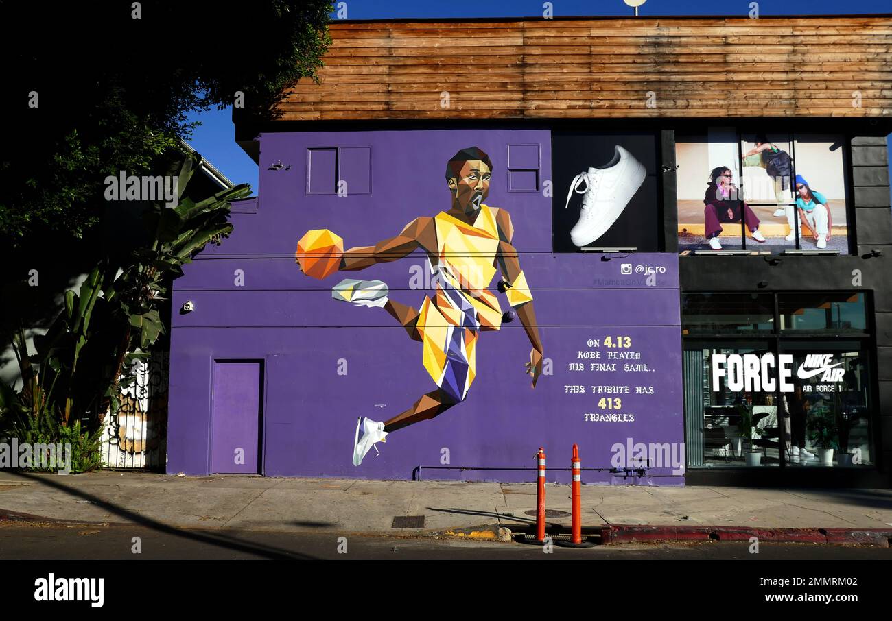 Los Angeles, California, USA 27th January 2023 Kobe Bryant Street Art ...