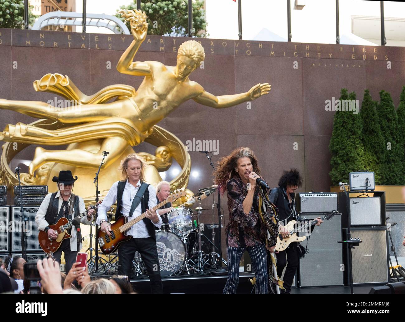 Aerosmith band members, from left, Brad Whitford, Tom Hamilton, Joey ...