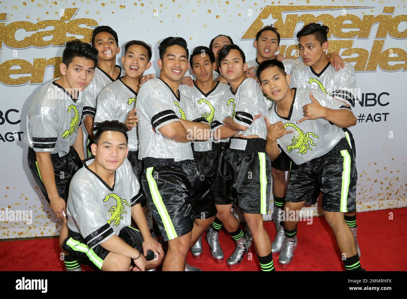 The members of the dance group Junior New System arrive at the "America ...