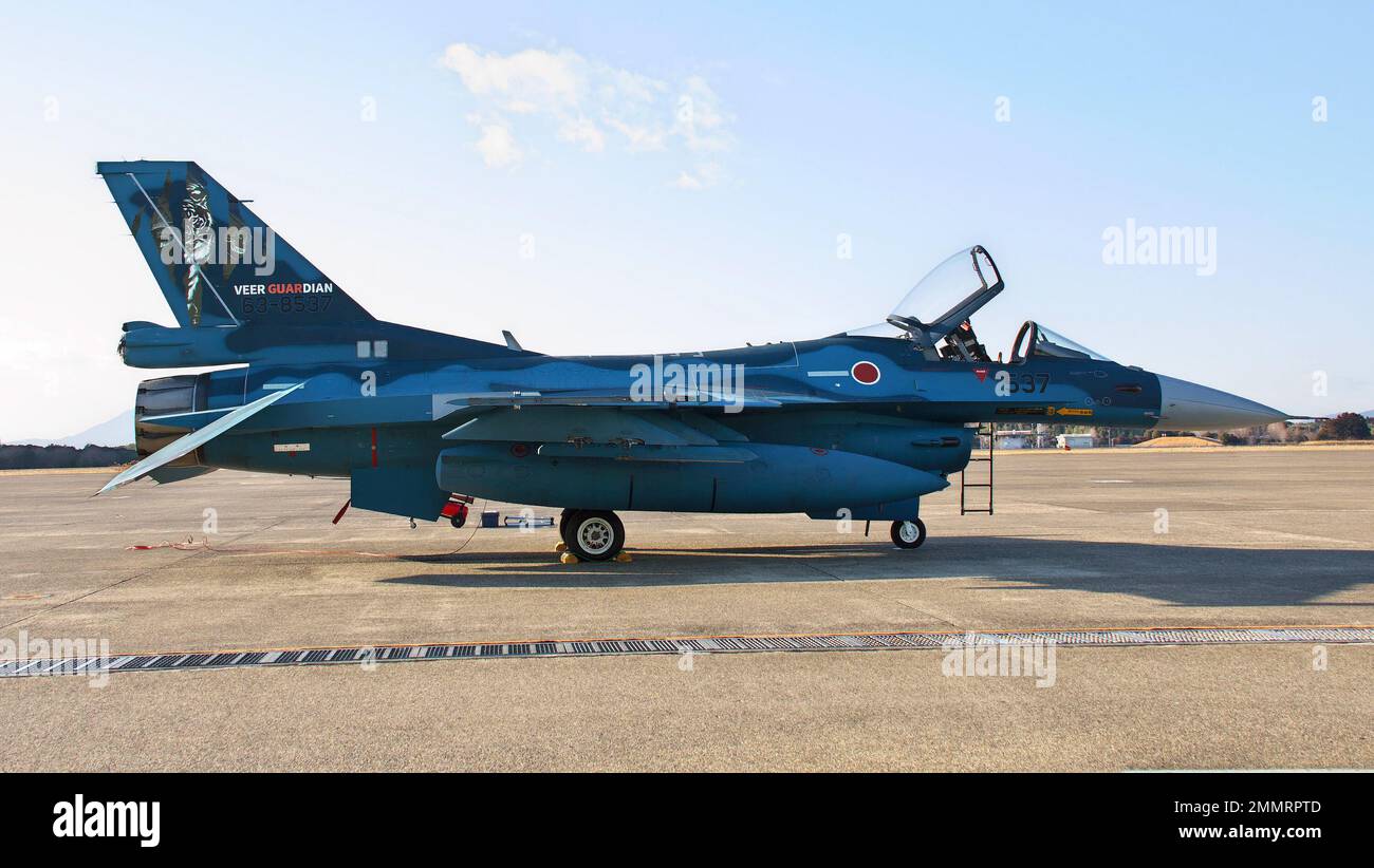 Japan Air Self Defense Force F-2 "Veer Guardian" special color is seen ...