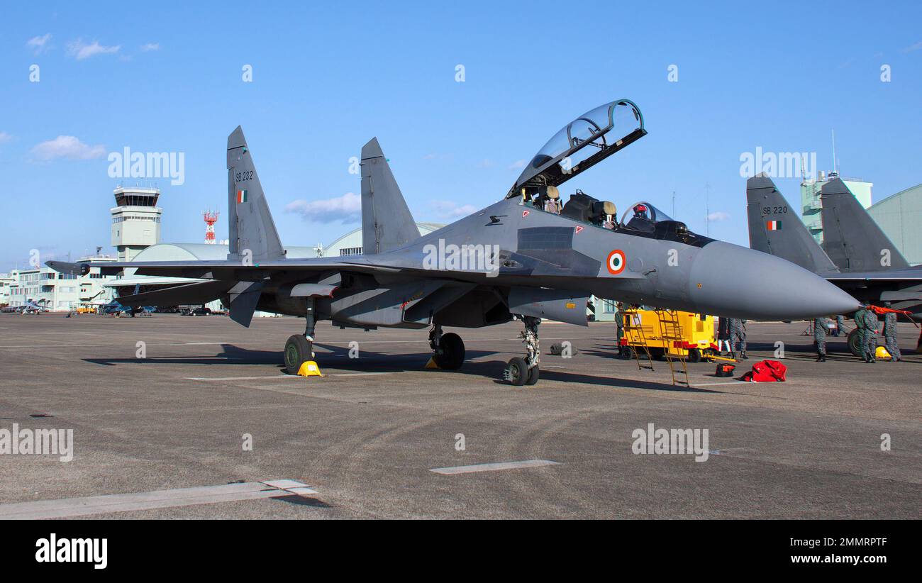 India air force Su-30 MKI Flanker arrives for the first time at Hyakuri ...