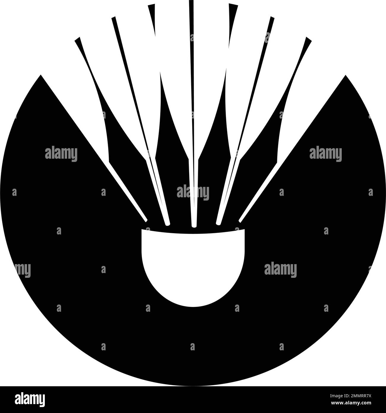 shuttlecock badminton logo vektor illustration design Stock Vector ...
