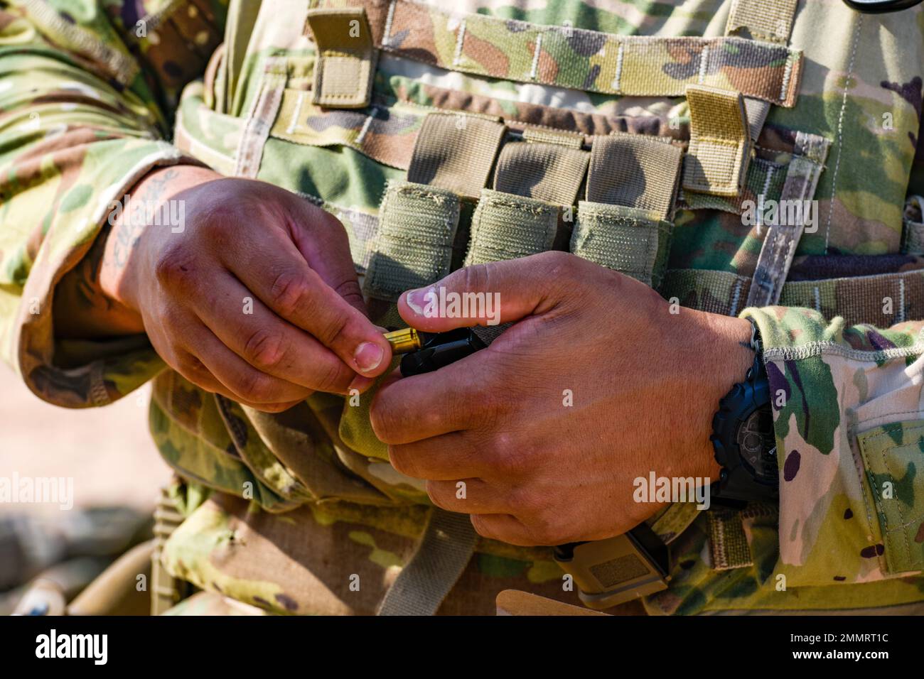 A U.S. Soldier with Task Force Americal from the 1st Battalion, 182nd ...