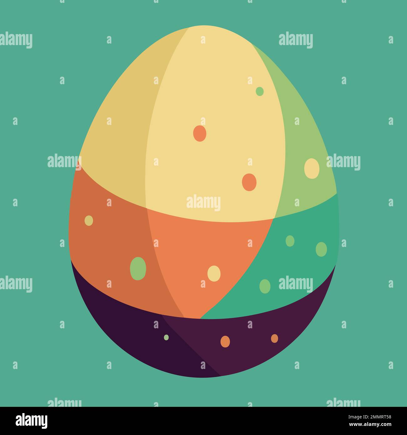 Colorful easter egg themed food vector illustration Stock Vector Image ...
