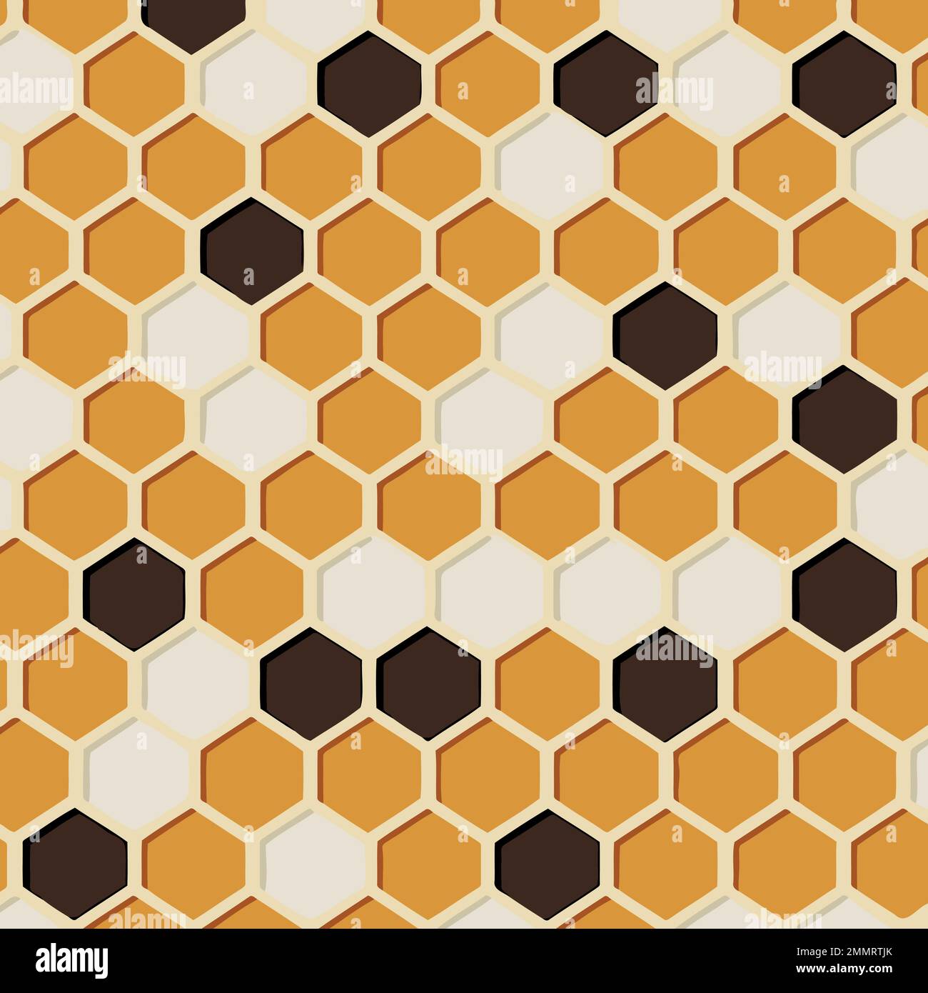 honeycomb based yellow hexagonal pattern vector illustration Stock Vector Image & Art - Alamy
