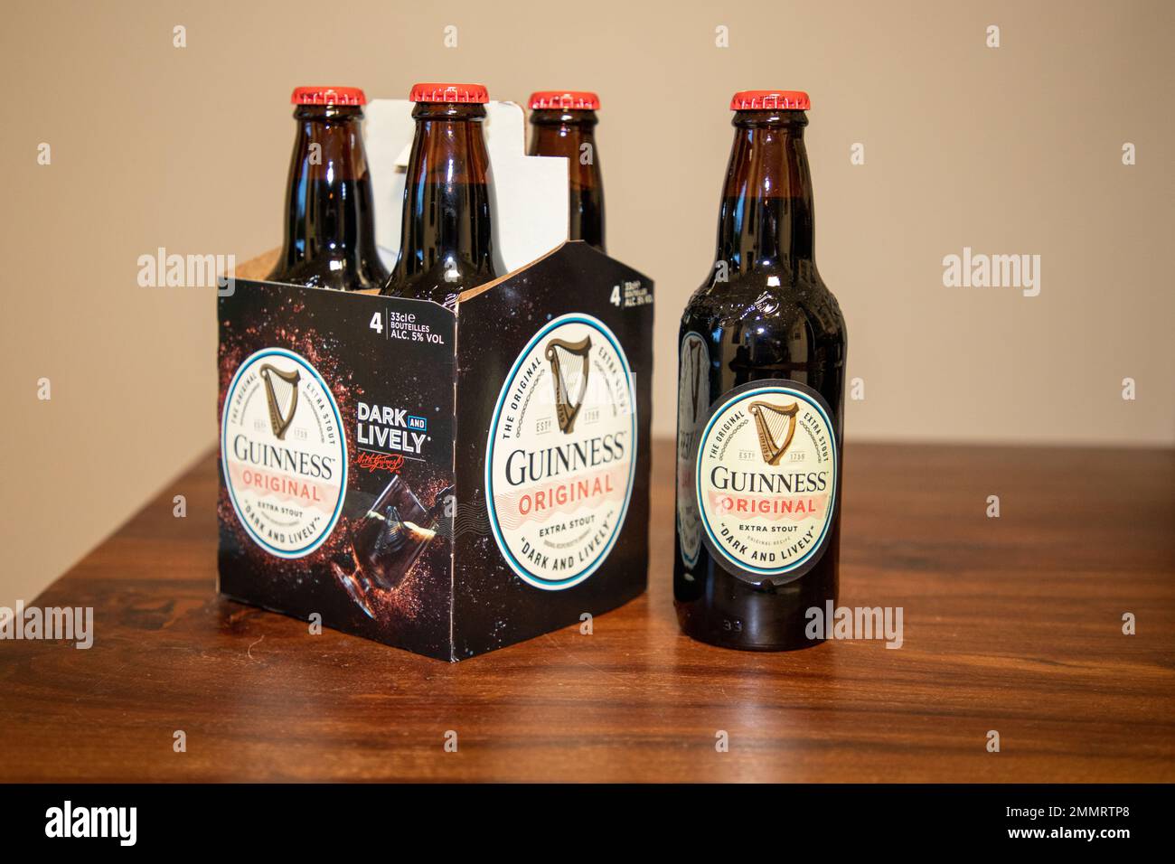 Bordeaux , Aquitaine France - 01 01 2023 : guinness pack of beers sign ...