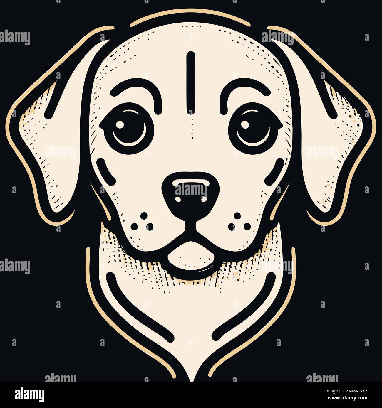 Cute dog domestic animal head vector illustration Stock Vector Image ...